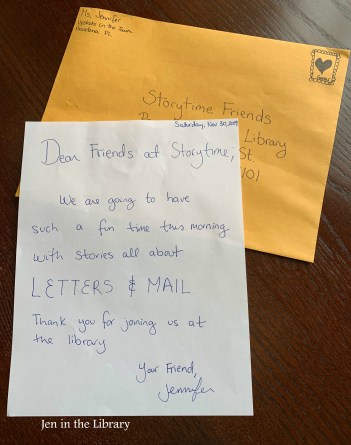 Mail and Letters – Preschool Storytime | Jen in the Library